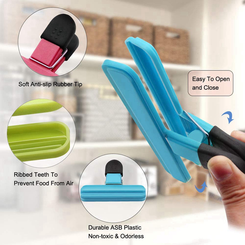 Large Chip Bag Clips Food Clips Plastic Heavy Duty Air Tight Seal Grip ...