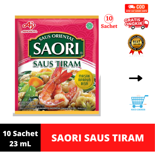 Saori Saus Tiram Sachet [ 23 mL/ 10 Sachet/ 1 Renceng ] AJINOMOTO ...
