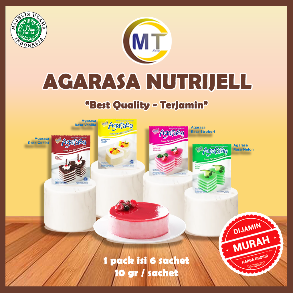 Agar Rasa Nutrijel 1 pack Agarasa Sachet Rasa Coklat, Vanila ...