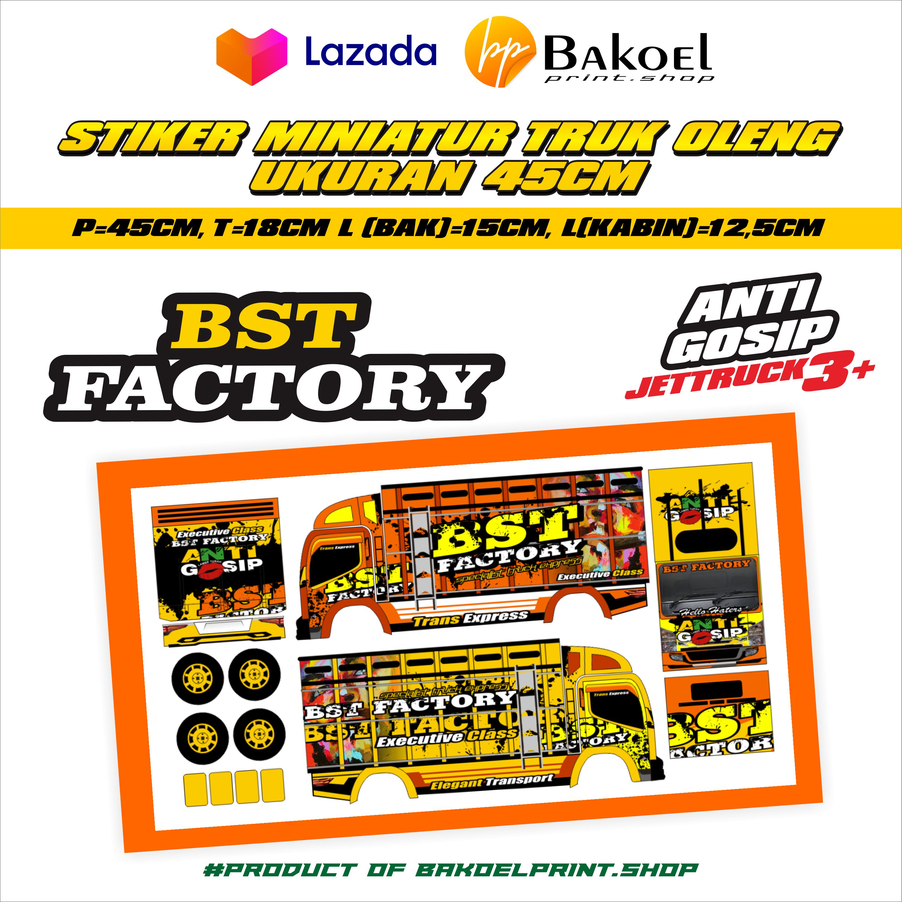 STIKER MINIATUR TRUK OLENG ALL VARIAN UK. 45CM | Lazada Indonesia