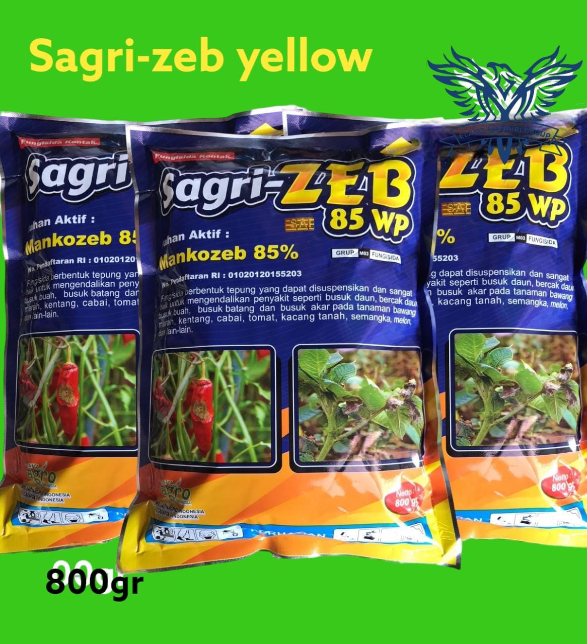 Sagri-Zeb Kuning 85WP 800gr Sagrizeb Fungisida Pengendali Busuk Pada ...