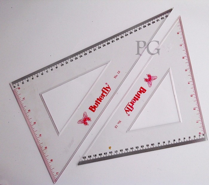 Butterfly Penggaris Plastik Segitiga No.12 Segi Tiga Triangle Plastic ...