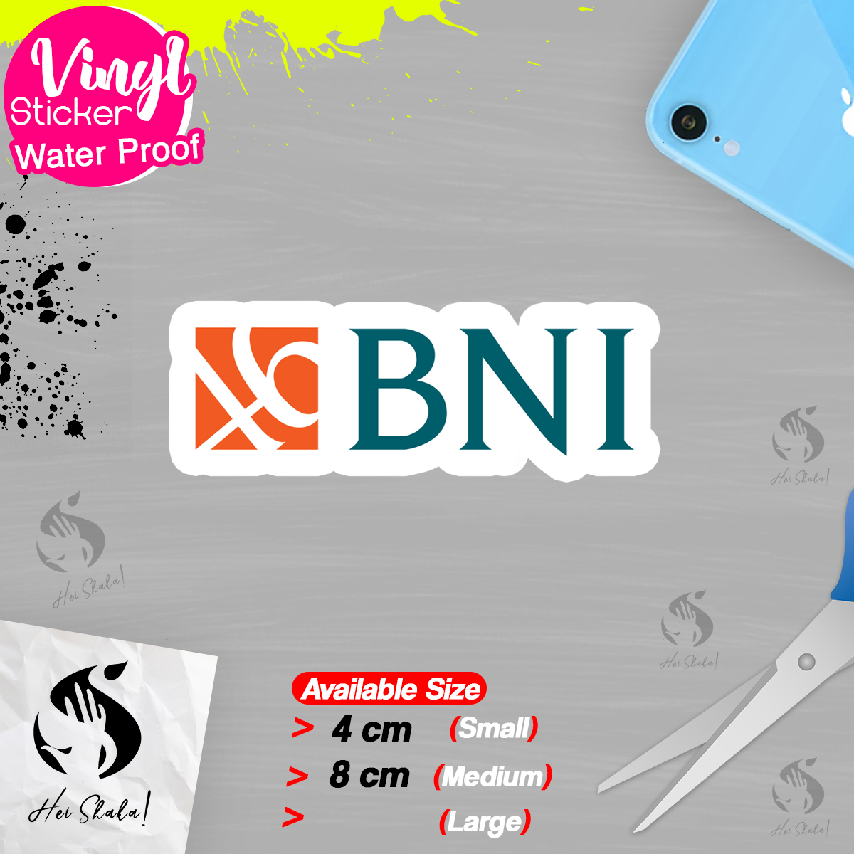 Heishaka Stiker Bank Negara Indonesia BNI Sticker LOGO Perusahaan BUMN ...