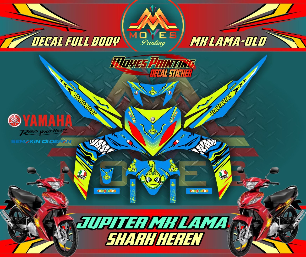 sticker decal full body yamaha jupiter mx lama - decal stiker motor ...