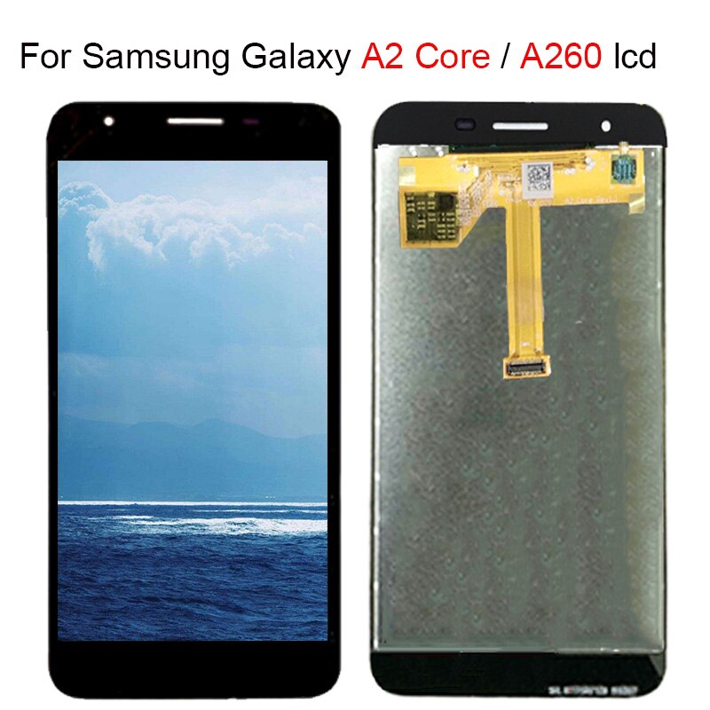 LCD SAMSUNG A2 CORE / A260 FULLSET + TOUCHSCREEN BLACK ORIGINAL OEM ...