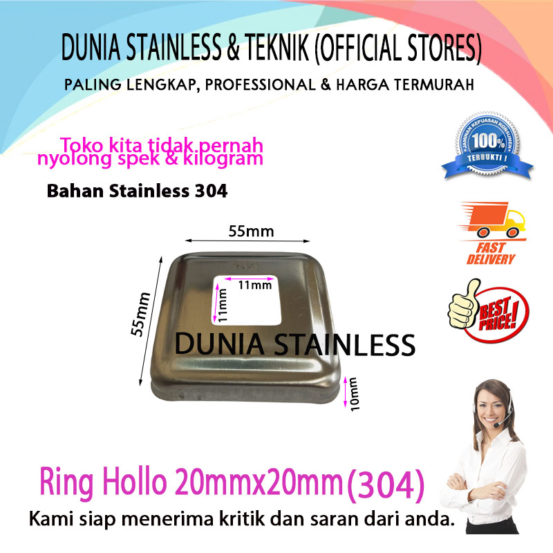 Ring Hollo 20x20 (304) | Lazada Indonesia