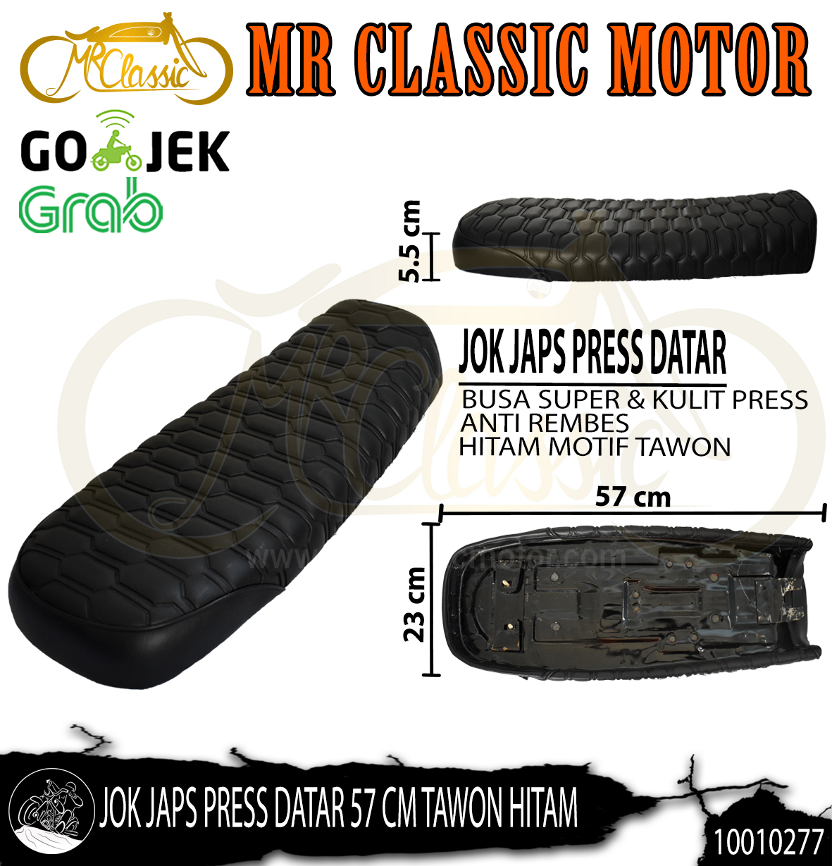 Jok Japs Custom Variasi Press Datar Panjang 57 Cm Tawon Hitam | Lazada ...