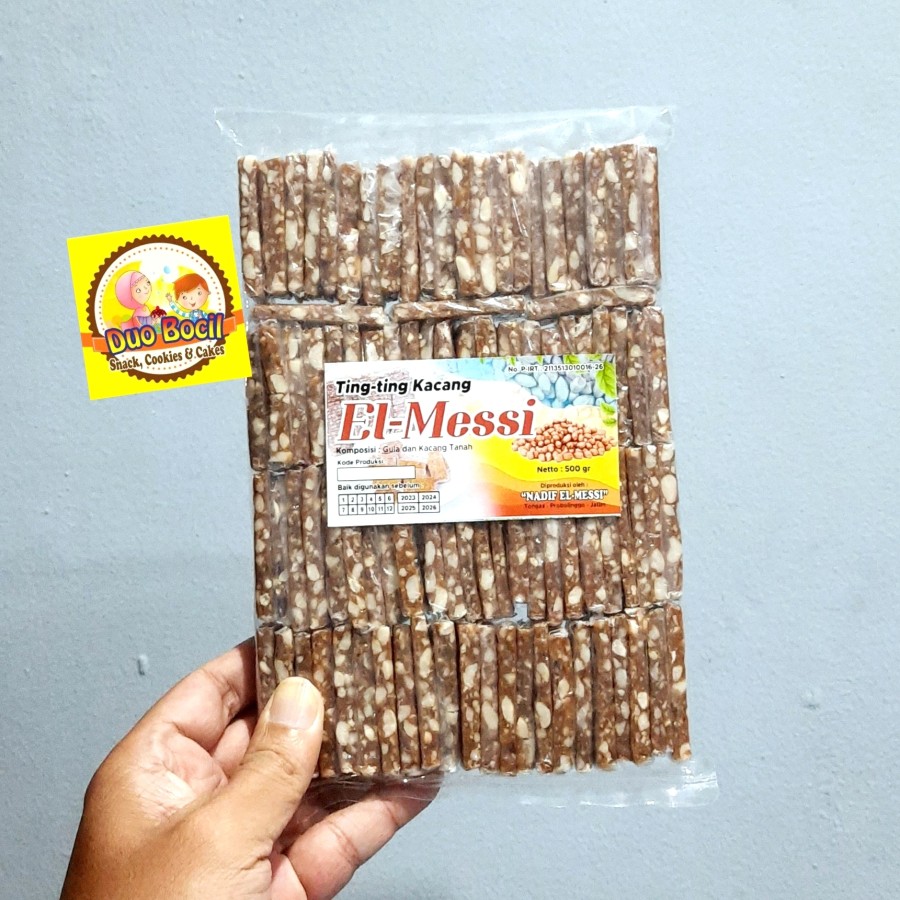 Ting Ting Kacang Asli Probolinggo 500 Gram (tjap El-Messi) - Duo Bocil ...
