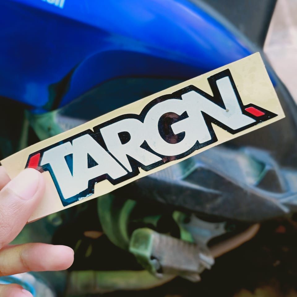 Sticker Motor Stiker TARGN Logo Cutting Anti Air Dan Menyala Saat ...