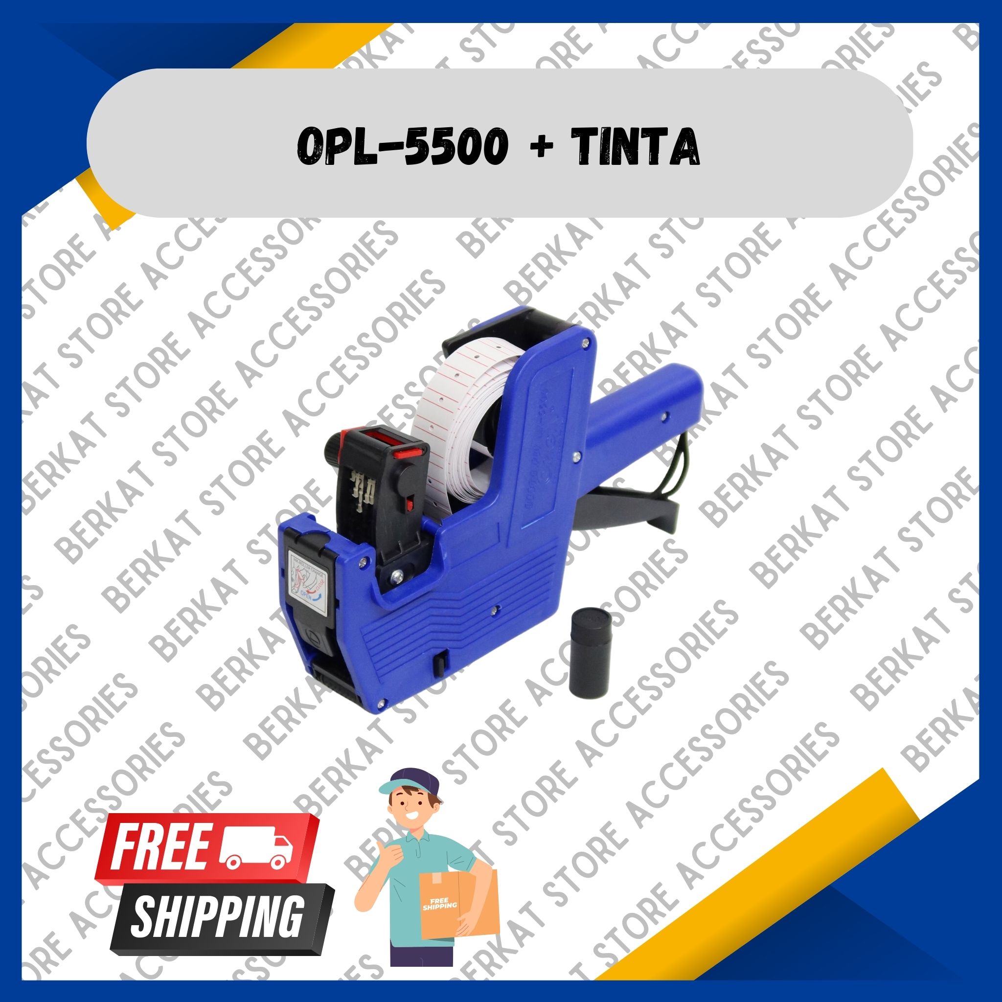 Mesin / Alat Label Harga Origin OPL-5500 Biru + Tinta Label Harga 1 ...