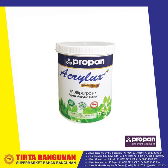 PROPAN ACRYLUX MULTIPURPOSE/ CAT SERBAGUNA 0.90 LITER | Lazada Indonesia