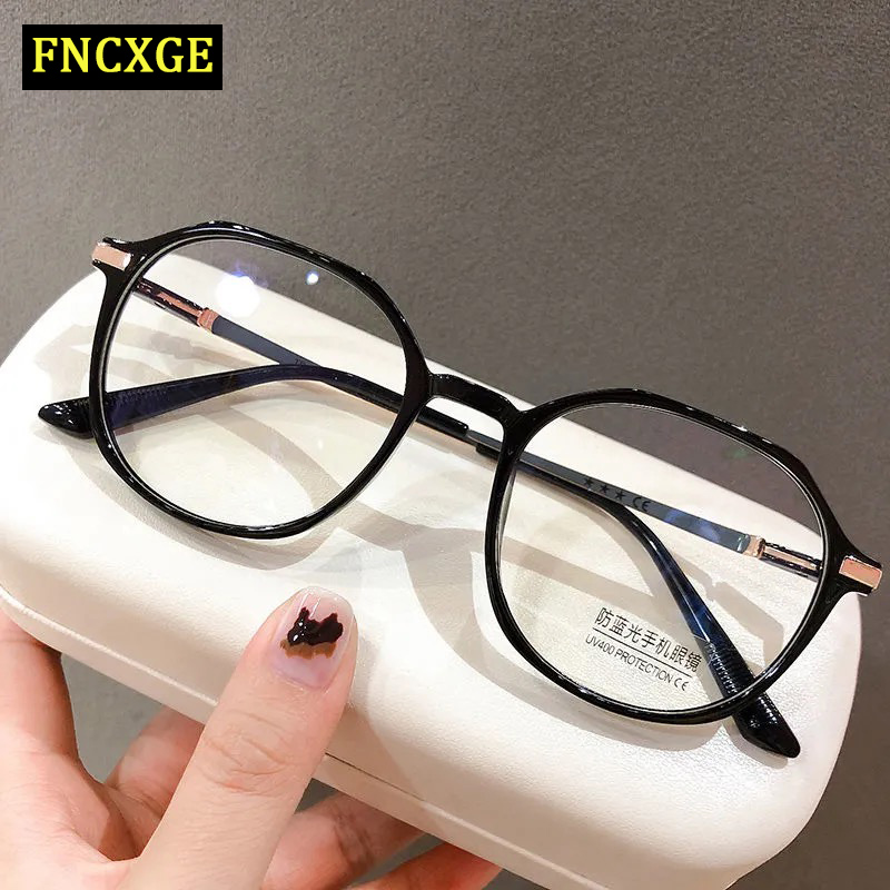FNCXGE Fashion Blue Light minus Kacamata 0~-600 Wanita Korea Retro Anti Radiasi Komputer Optik ...