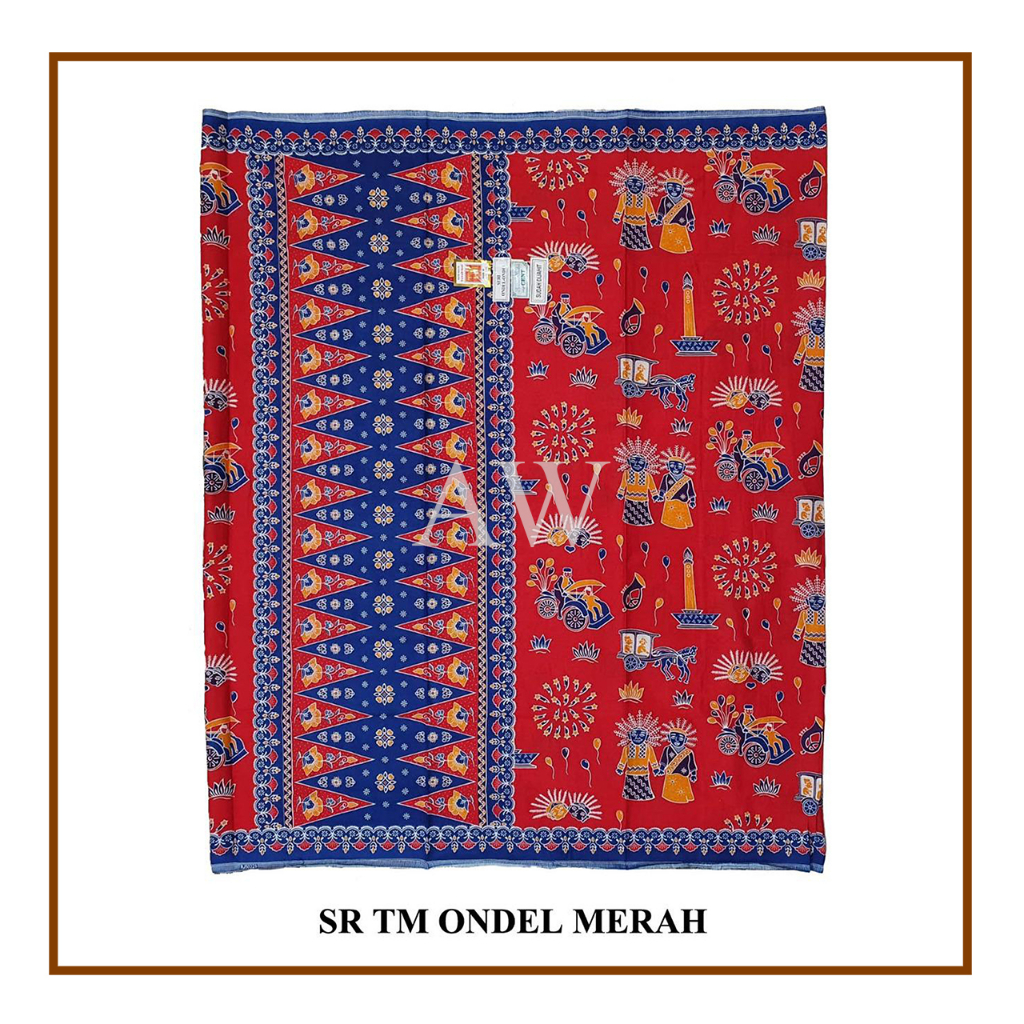 KAIN BATIK SARUNG BETAWI MOTIF ONDEL-ONDEL / KAIN BATIK KHAS JAKARTA ...