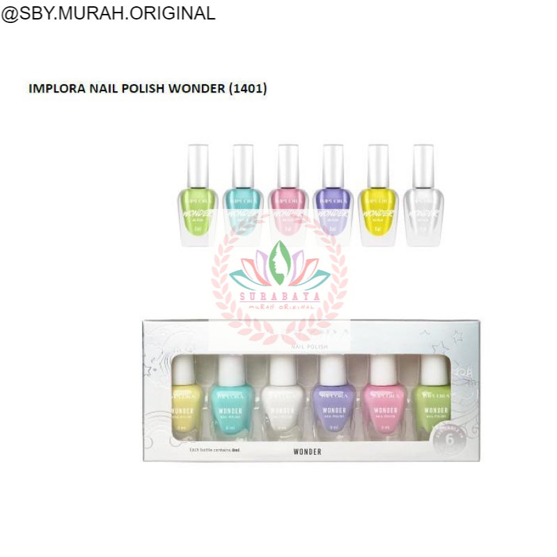 IMPLORA NAIL POLISH ORIGINAL BPOM KUTEK POLISH ISI 6 | Lazada Indonesia
