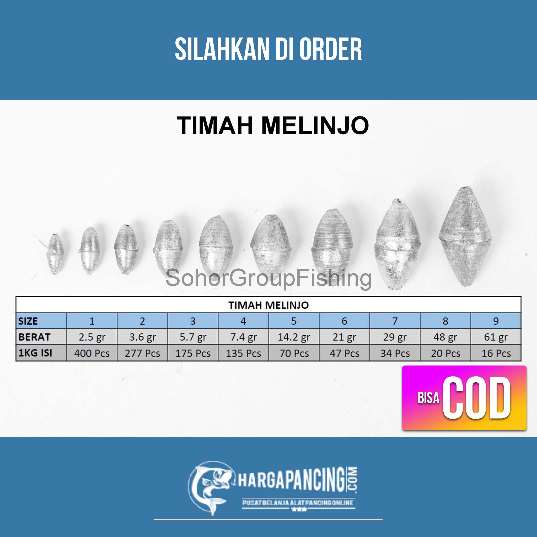 Timah Pancing Model Melinjo | Lazada Indonesia