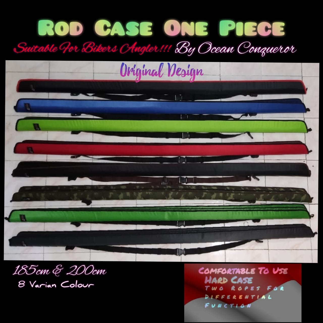 Rod Pack Hard Case Tas Joran One Piece 185cm 200cm | Lazada Indonesia