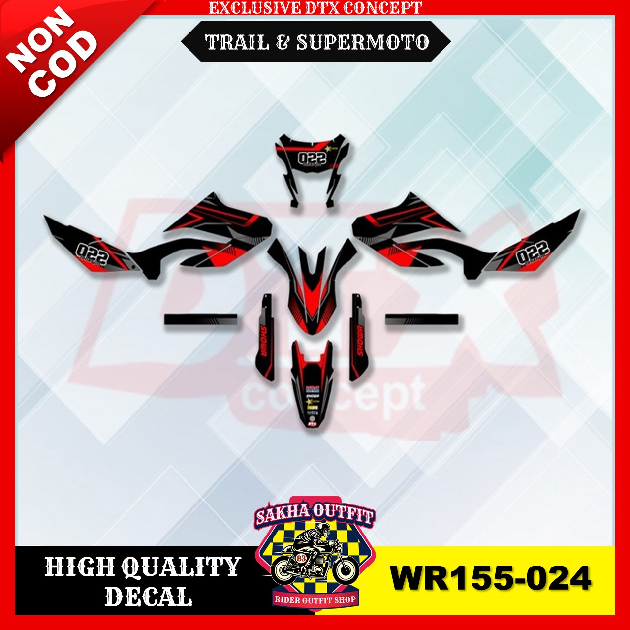Decal WR155 decal WR155 full body stiker motor trail decal motocross ...