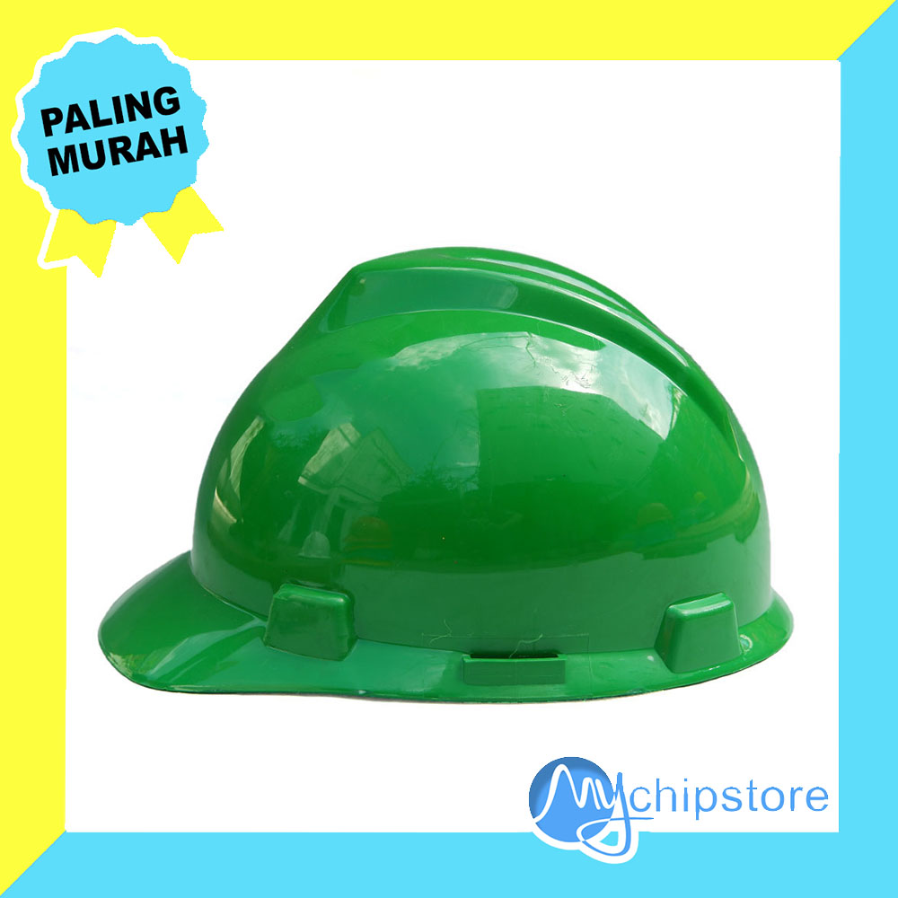 Helm Safety Proyek MSA Lokal + Inner Biasa Hijau | Lazada Indonesia
