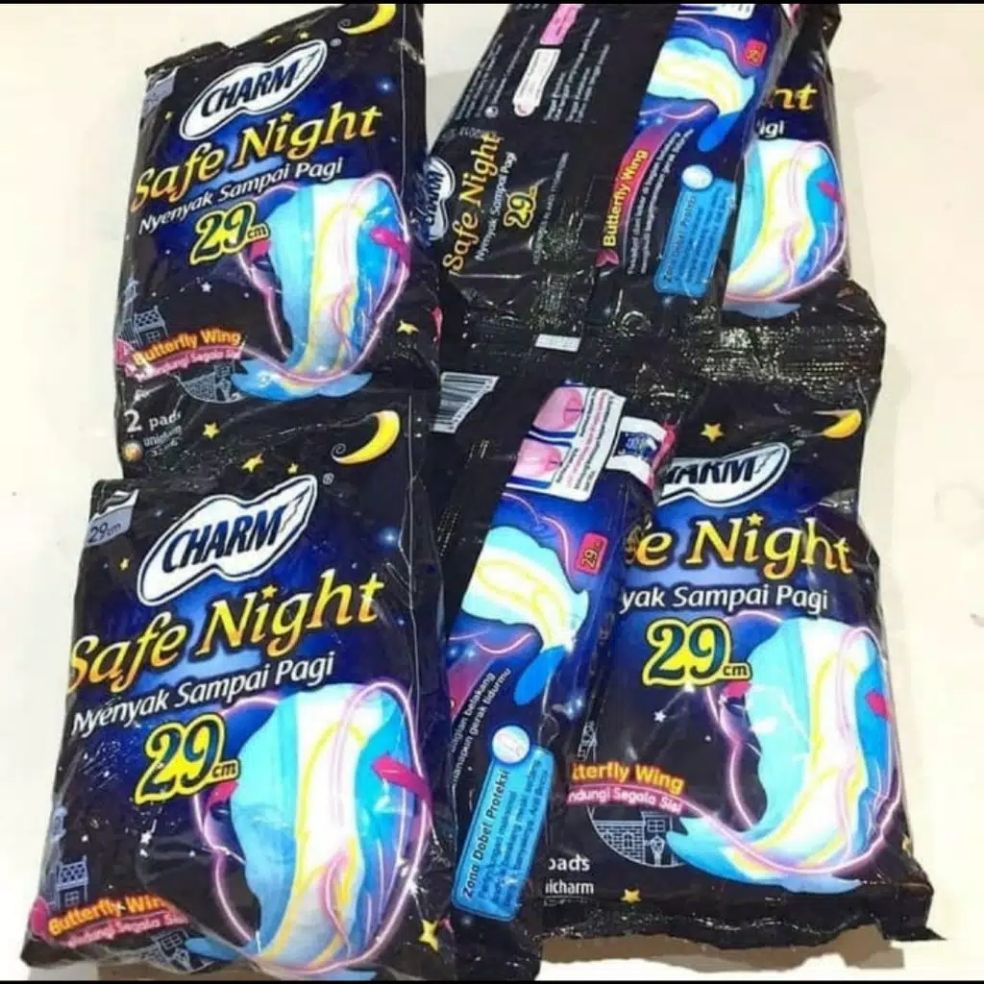 Pembalut Charm Safe Night 29 Cm 1 Rcg 10 Sachet Isi 2 Pads | Lazada ...