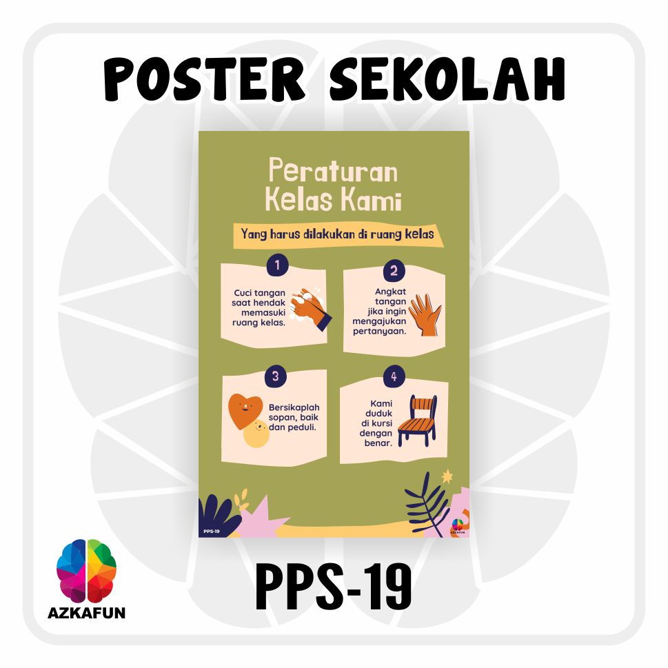 Poster Edukasi Peraturan Sekolah/Kelas - Poster edukasi anak | Lazada ...