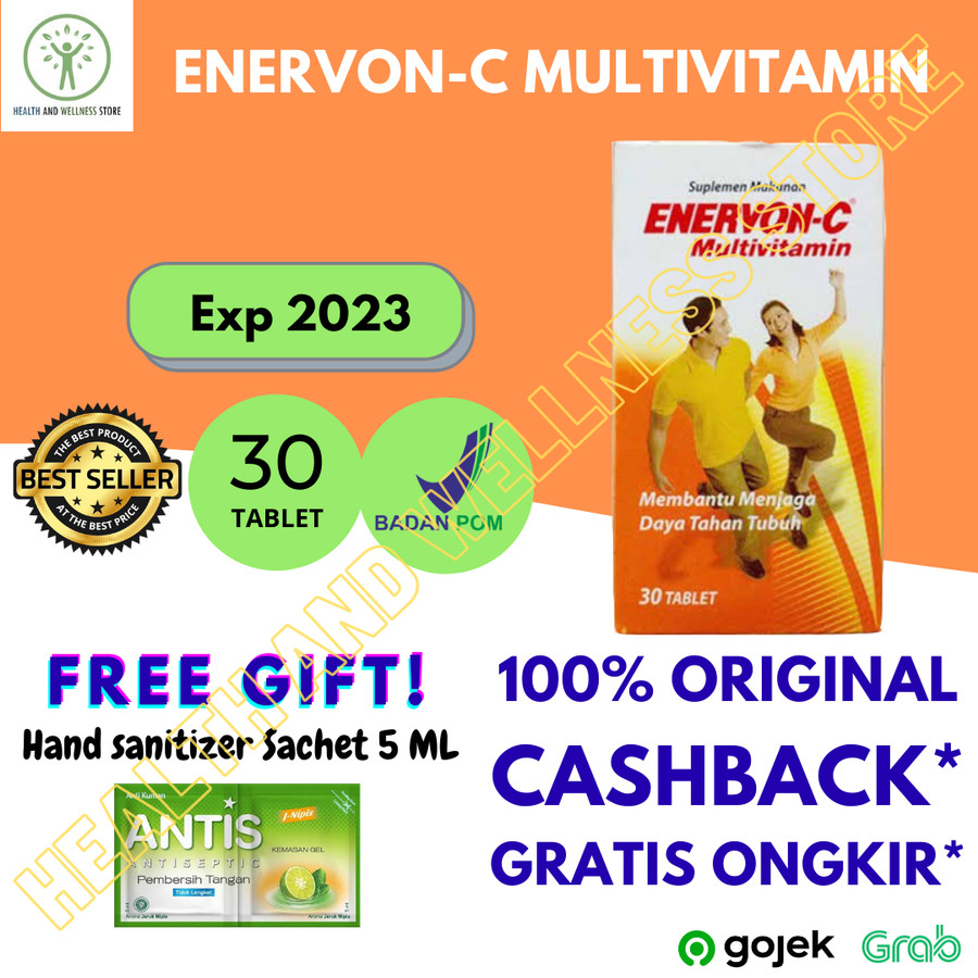 ENERVON C ENERVON-C 30 TABLET VITAMIN C IMUN TUBUH MULTIVITAMIN ...