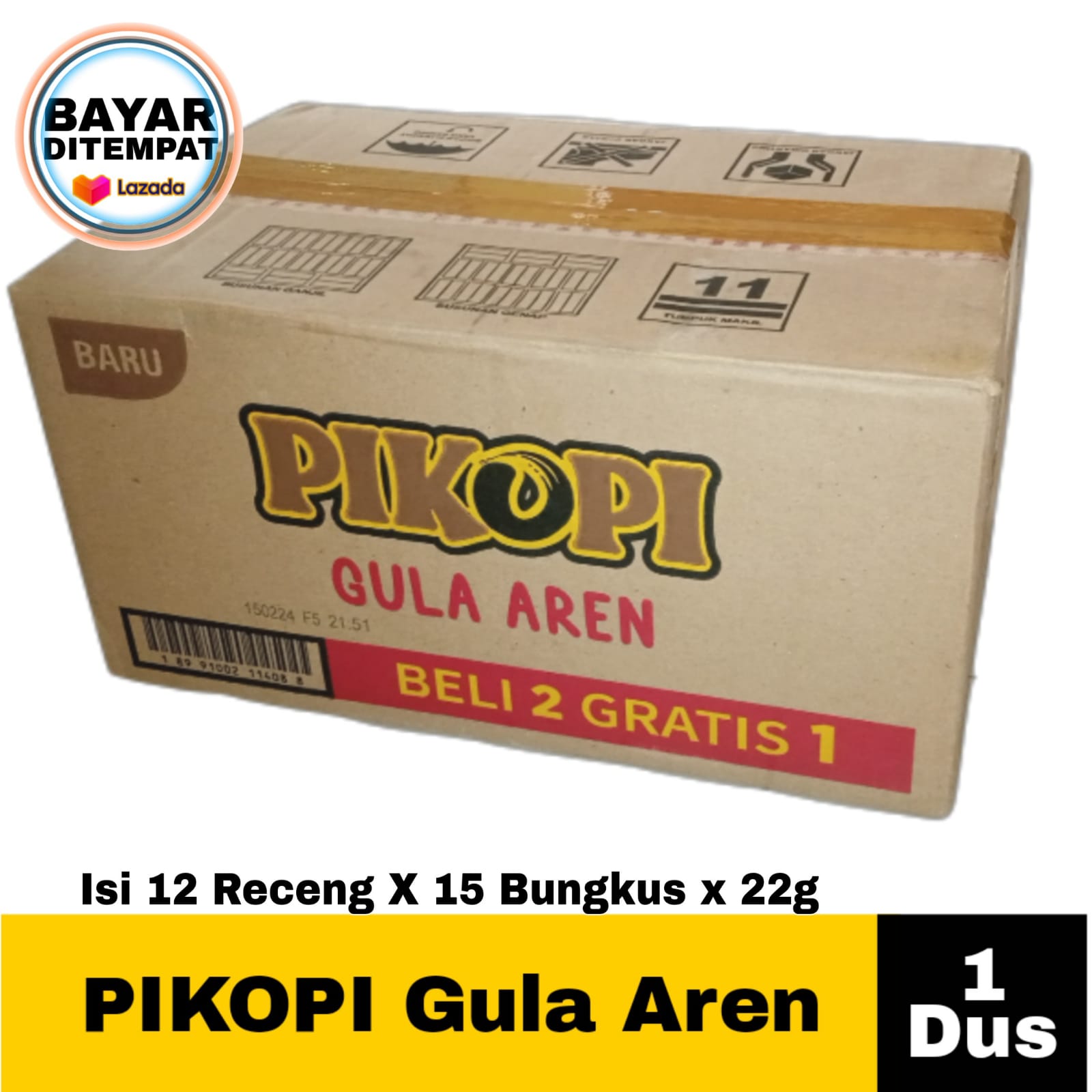 Kopi PIKOPI GULA AREN (22gr) 1 Dus/1Karton Isi 180 Sachet | Lazada ...