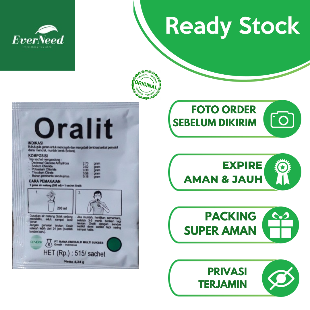 Oralit Sachet carian utk penambah cairan pada penderita diare | Lazada ...
