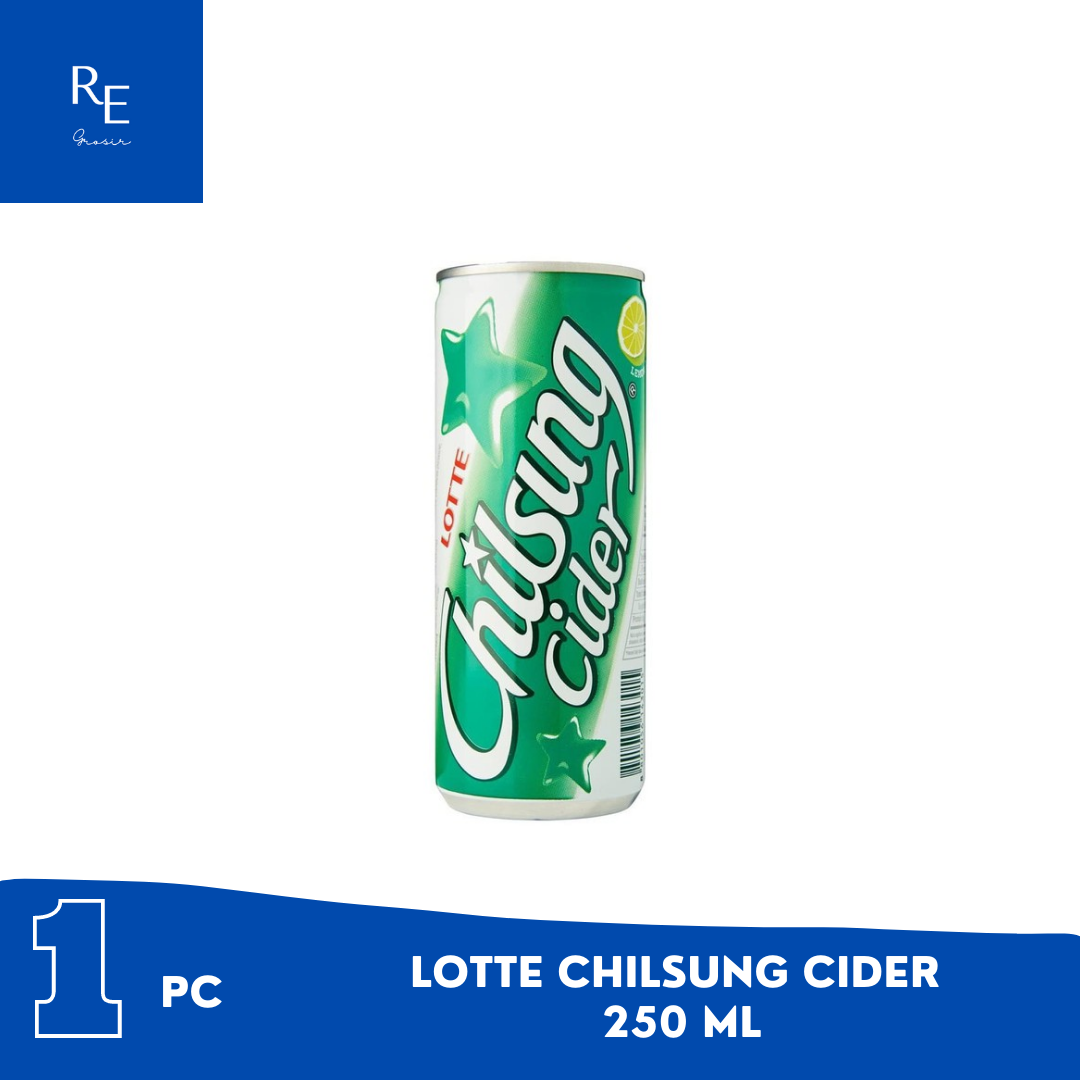 GROSIR LOTTE Chilsung Cider Minuman Soda Berperisa Lemon Kaleng Korea ...