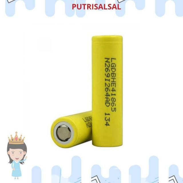 baterai batere batre Kapasitas Besar LG HE4 18650 li-ion battery ...