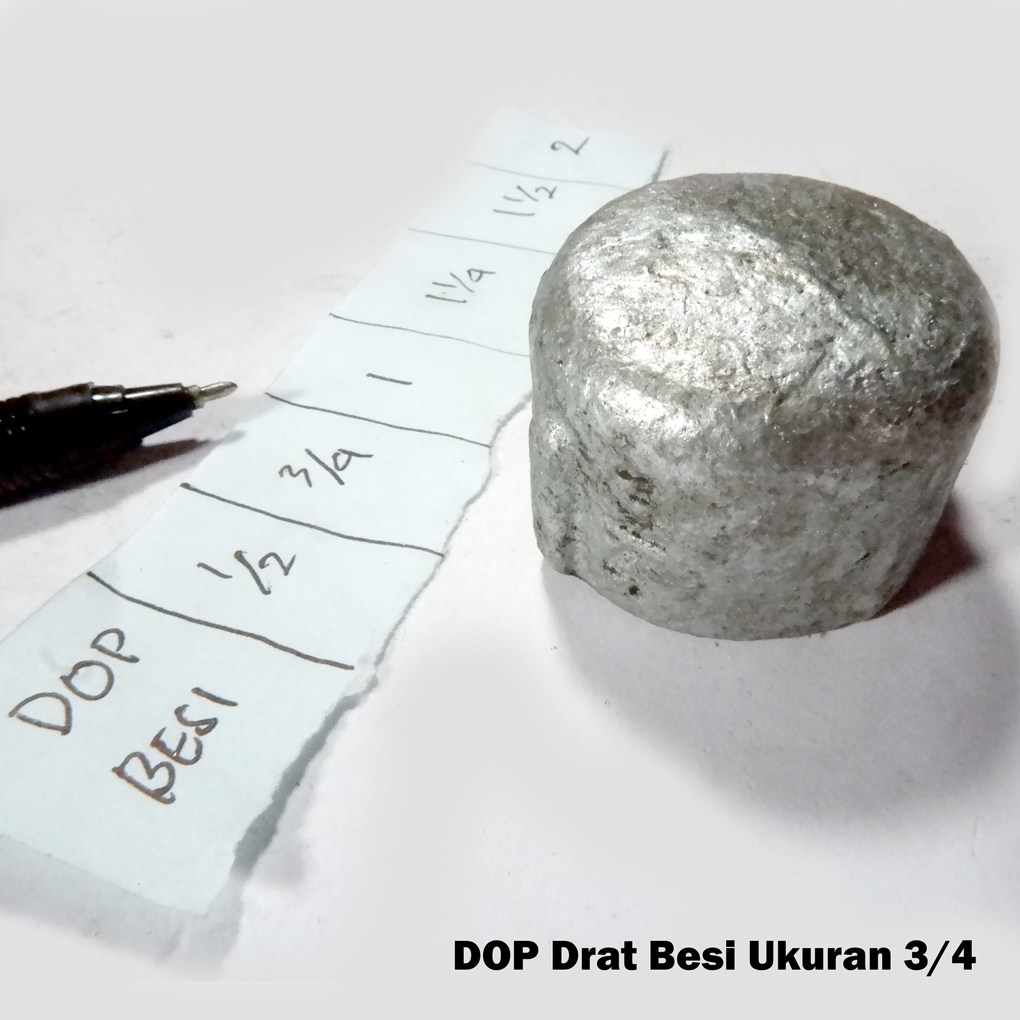 TUTUP PIPA BESI / DOP BESI / CUP BESI GALVANIS UKURAN 3/4 DRAT DALAM ...