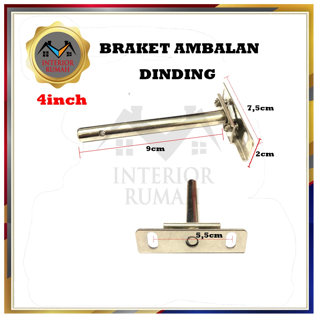 Pen Ambalan Melayang 4 inch & 5 inch Tembok - Braket Bracket Floating ...
