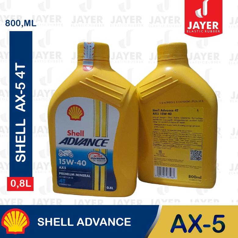OIL MOTOR SHELL ADVANCE AX5 15-40 W 800ML / BERKUALITAS for all motor ...