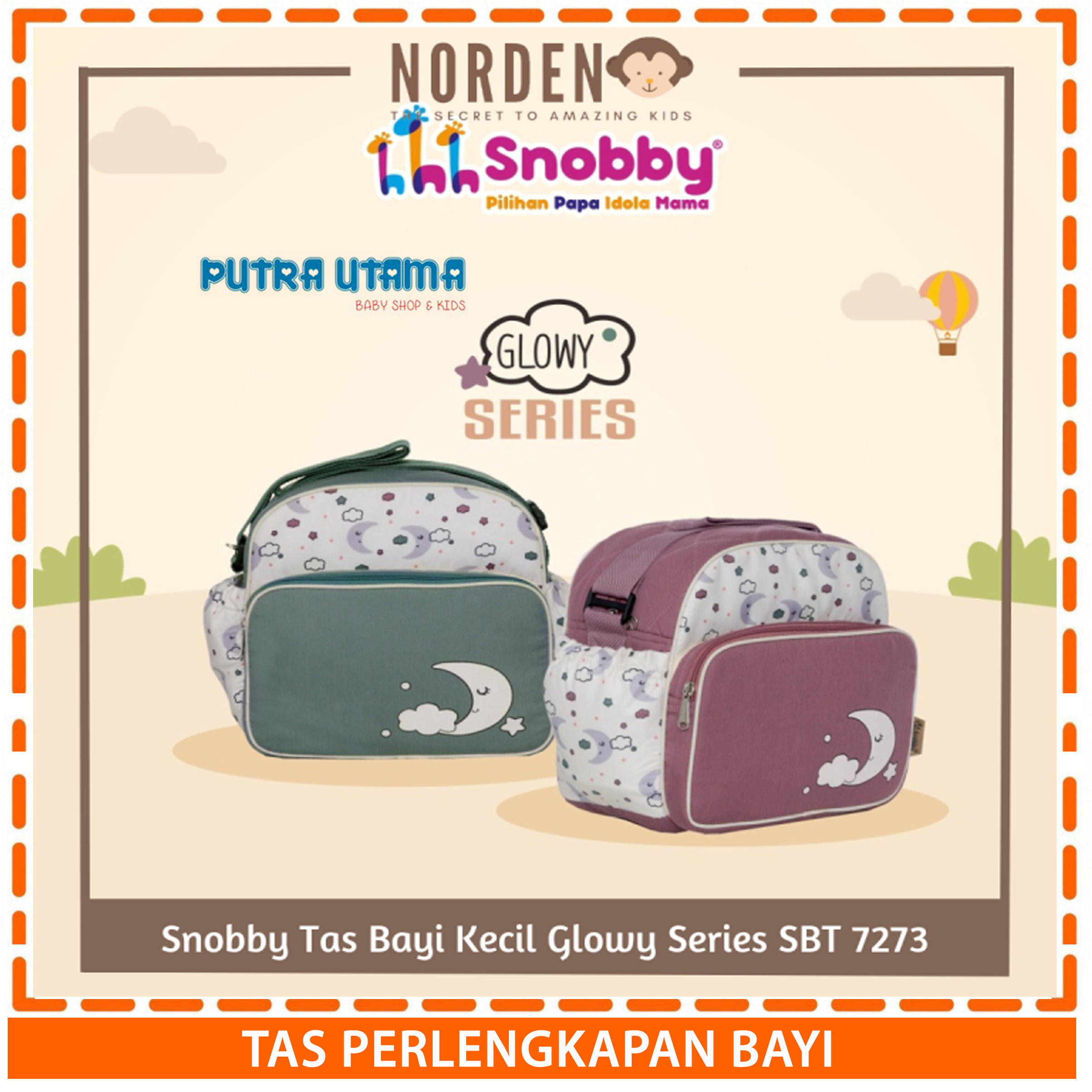 Snobby Tas Perlengkapan Bayi Kecil Saku Print Glowy Series Snobby SBT ...