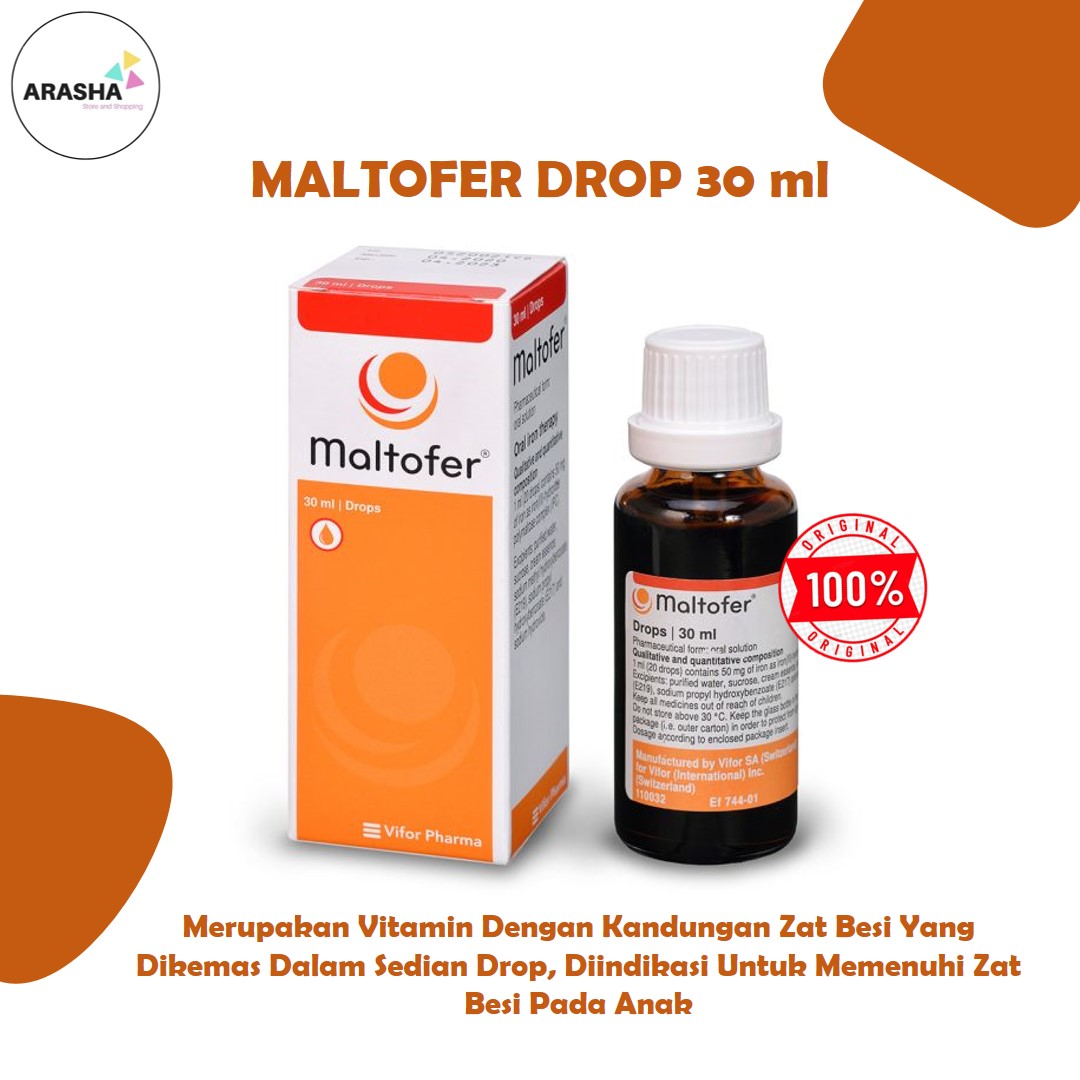 MALTOFER DROP 30 ML Obat Tetes Pencegah Anemia/Zat Besi/Penambah Darah ...