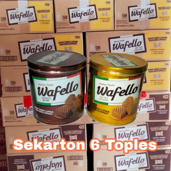Wafello Wafer Choco Blast Dan Butter Caramel Sekarton | Lazada Indonesia