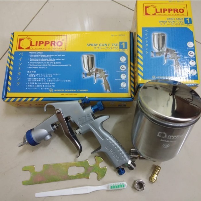 Professional Spray Gun LIPPRO F75-G 400cc Semprotan Cat Kompressor ...