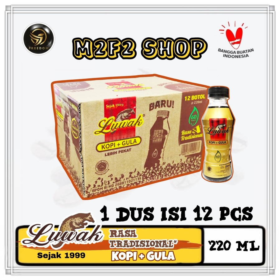 Luwak Kopi Hitam + Gula Tradisional Botol Pet - 220 ml (Kemasan Karton ...
