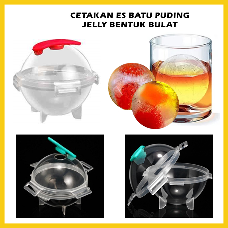 Cetakan Es Batu Model Bulat Jumbo 5cm / Tempat Cetak Puding Agar Jelly ...