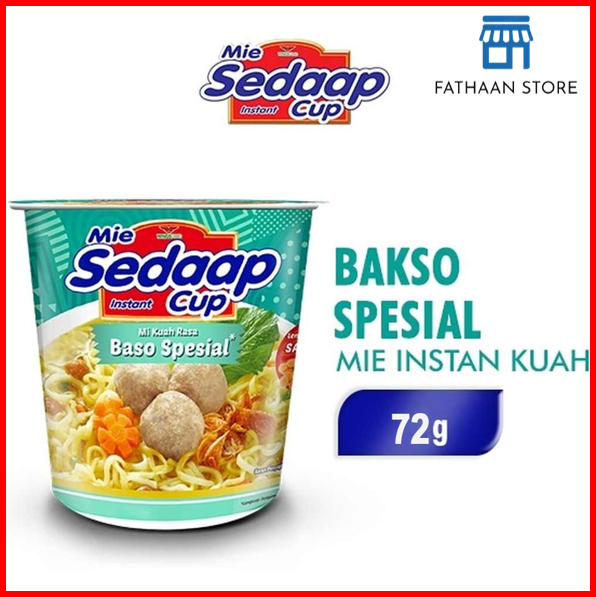 Sedaap Mie Mi Instant Cup Rasa Goreng / Kari Spesial / Soto All Varian ...