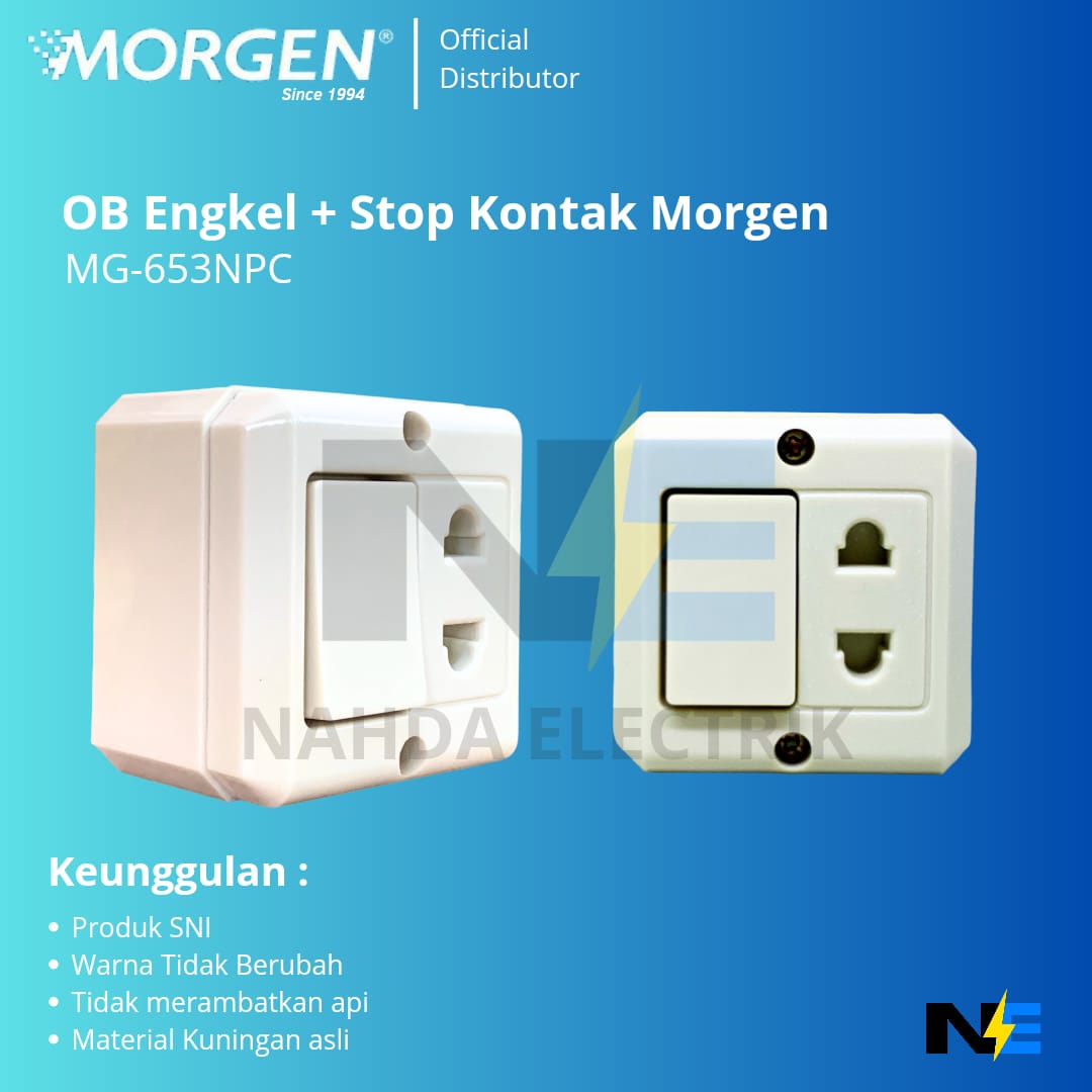 Saklar OB Engkel Stop Kontak MG-653NPC OB Engkel Stop Kontak Morgen ...