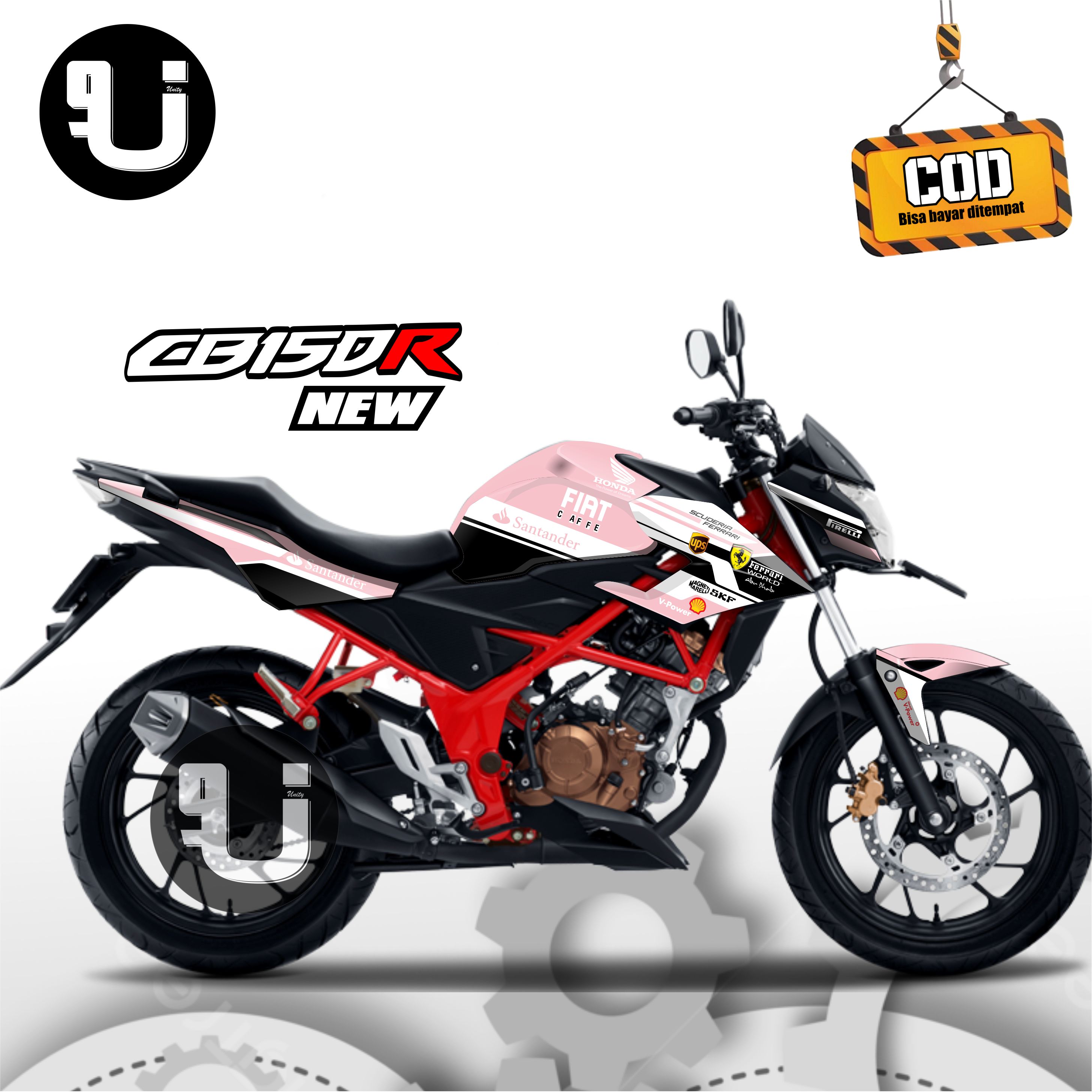 Decal Honda CB150R New Stiker Full Body Desain Ferrari Motorcycle ...