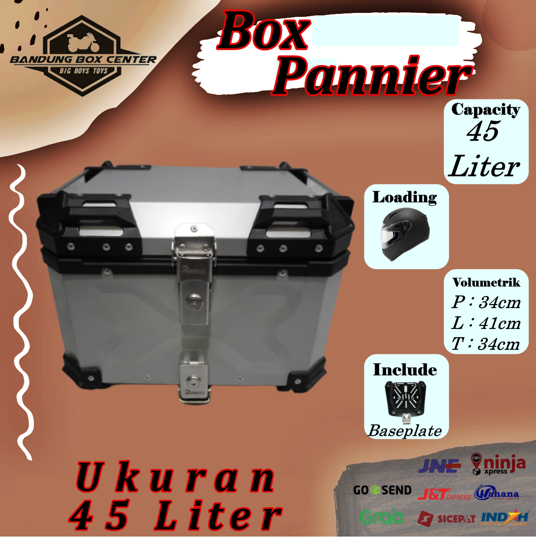 Box Motor Panier Box Pannier Box Almunium 45 Liter Alumunium Top Box ...