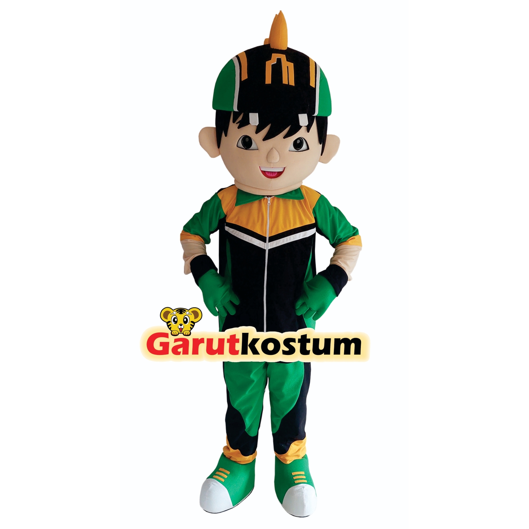 Kostum maskot badut karakter boboiboy hijau dewasa lucu costume ...
