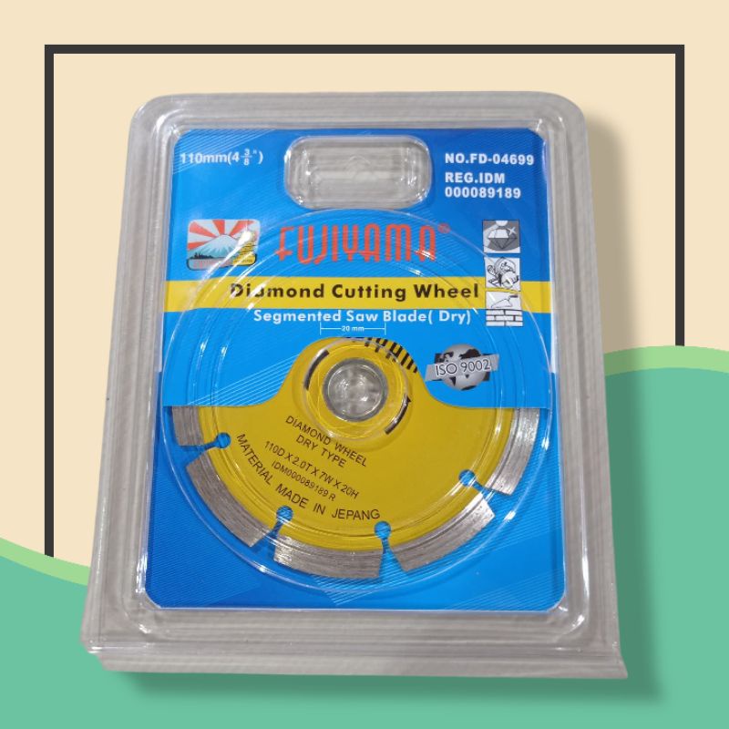 DIAMOND CUTTING WHEEL 4 INCH DRY FUJIYAMA MATA PISAU POTONG KERAMIK ...