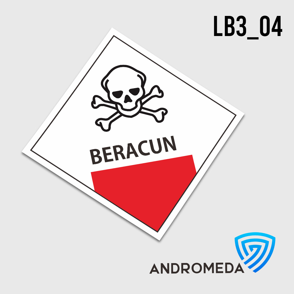 Safety Stiker Poster Label Limbah B3 LB3 : Beracun | Lazada Indonesia
