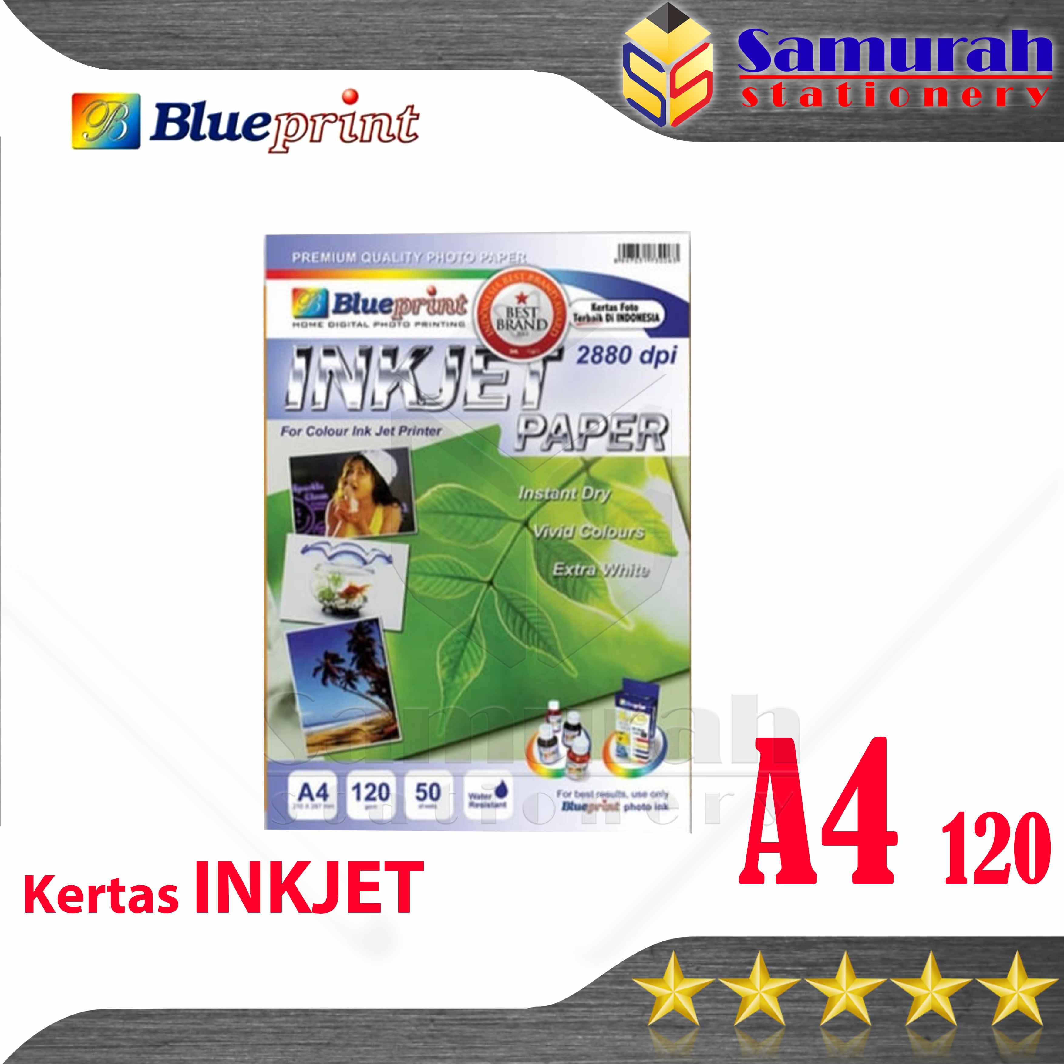 Kertas Inkjet Paper Blueprint Ukuran A4 120 Gsm / Kertas Transfer ...