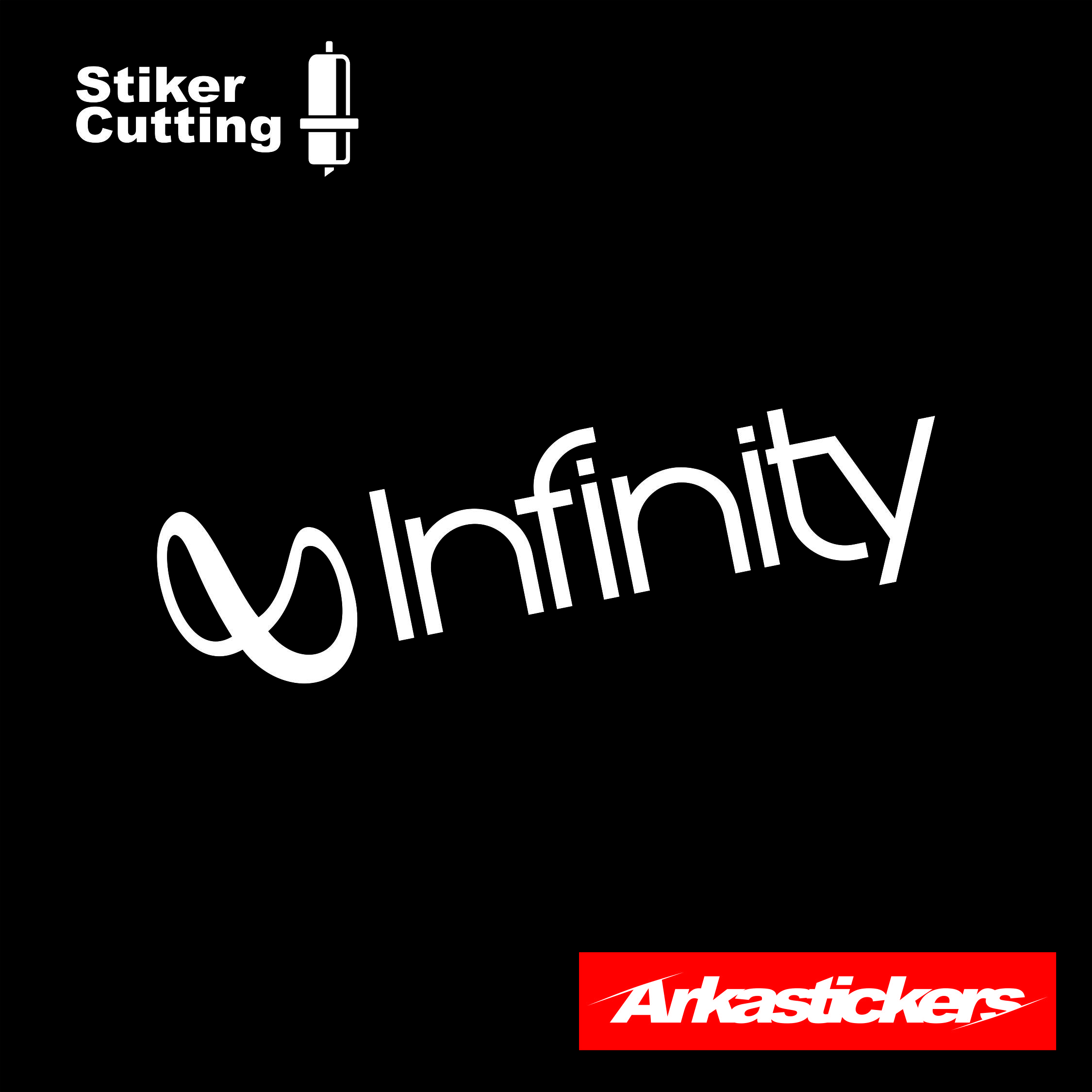Cutting Stiker INFINITY untuk Motor Mobil Helm dll bisa menyala apabila ...