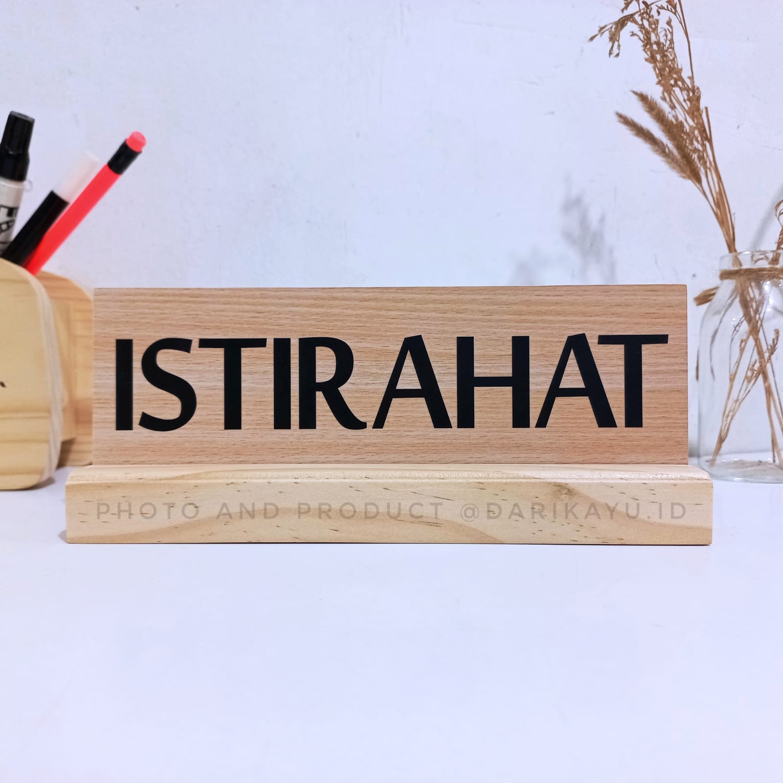 Papan Kayu Penanda Istirahat | Lazada Indonesia