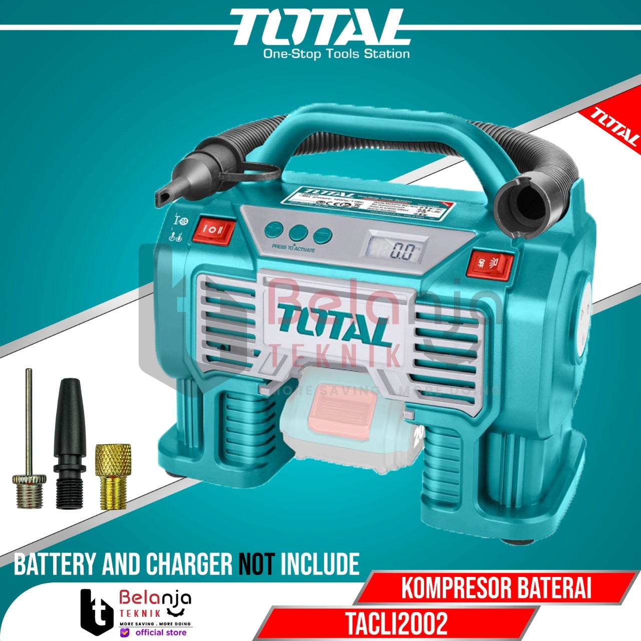 Total Mini Air Compressor Cordless TACLI2002 Kompresor Udara Unit Only ...