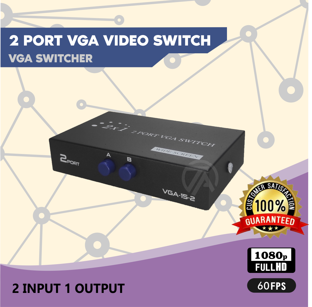 VGA SWITCH 2 PORT/VGA SWITCHER 2 PORT | Lazada Indonesia